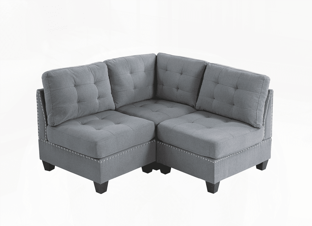 MODULAR SET - 3PC in Gray | Walmart US Store | 3-Piece Sectional Sofas ...
