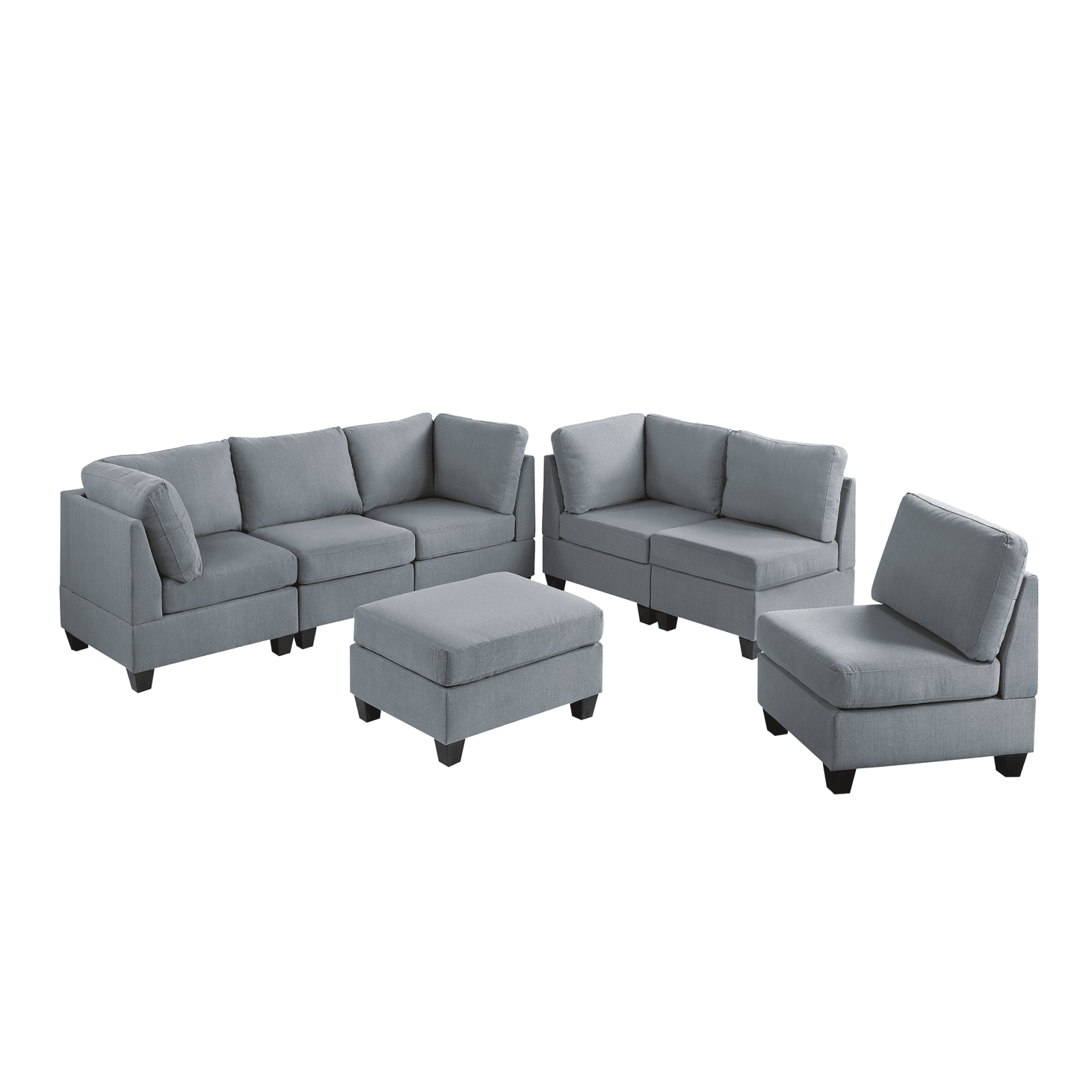 MODULAR SET - 7PC in Gray 00082 - Walmart.com