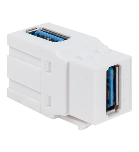 MODULE- 90 DEGREE USB 3.0- F-F- WH Jacks and Faceplates - Walmart.com