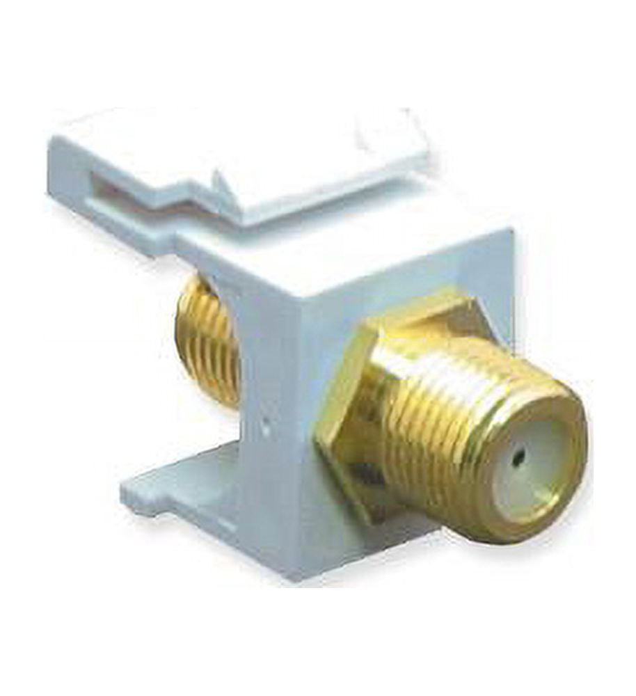 MODULE- F-TYPE- GOLD PLATED- WHITE Jacks and Faceplates - Walmart.com