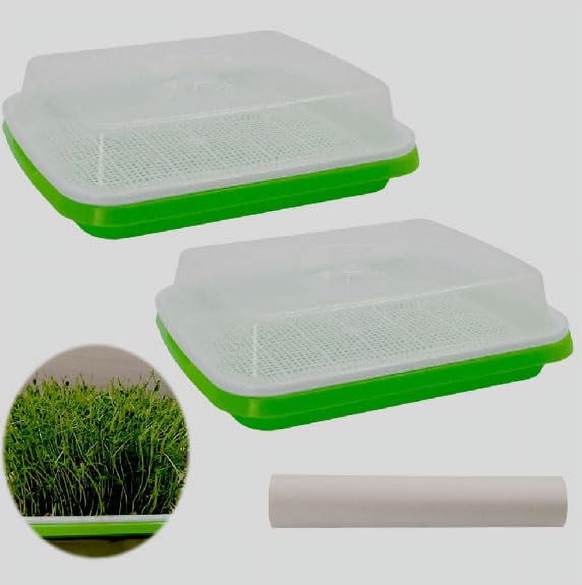 MODUODUO Seed Sprouter Tray 2PCS Soil-Free ITL1 Wheatgrass Grower ...