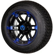 Golf Cart Wheels and Tires - 12" RHOX RX104 Black w/ All Terrains - Set ...