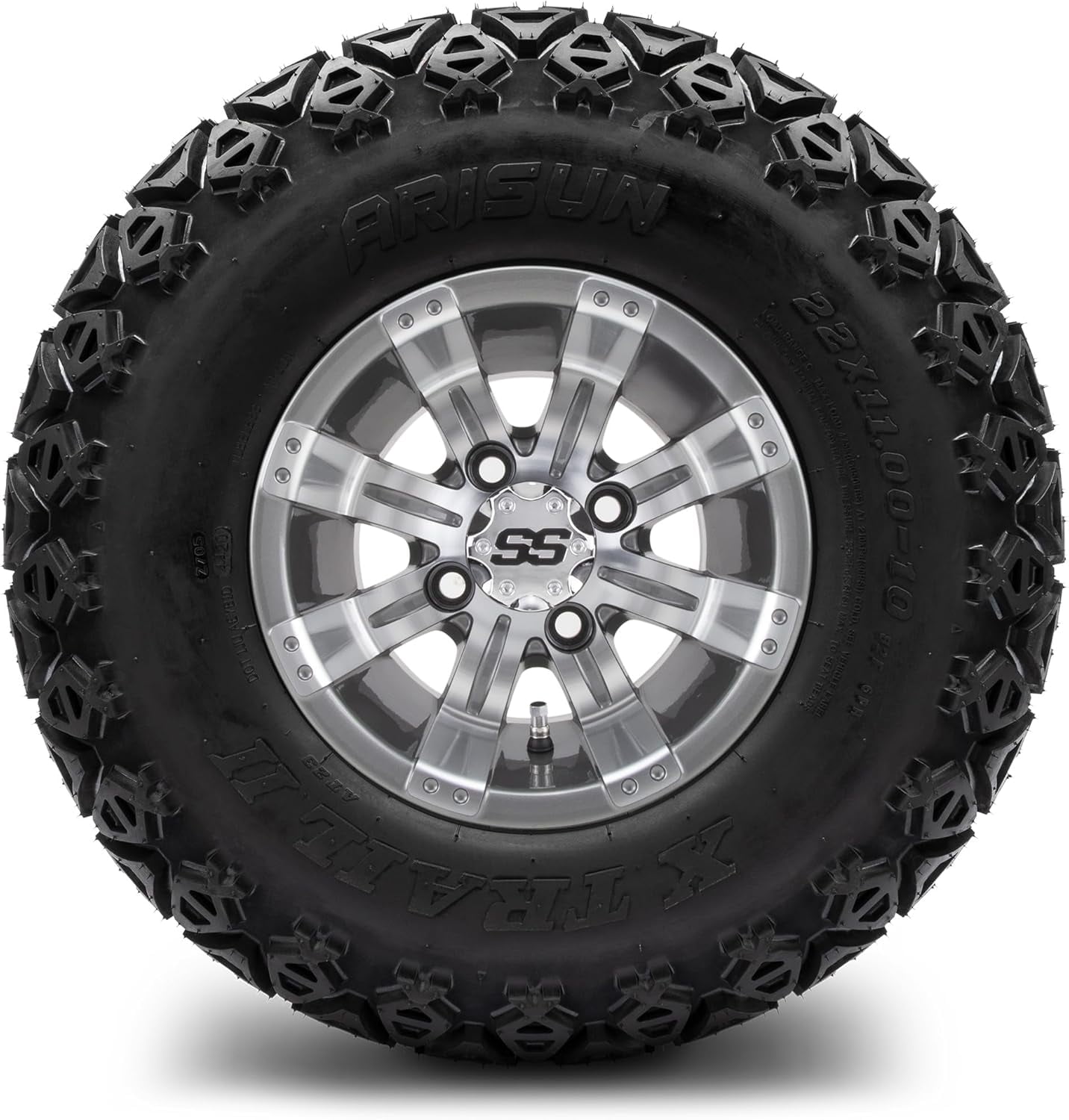 MODZ Tempest Gunmetal 10" Cart Wheels with Arisun X-Trail All-Terrain ...
