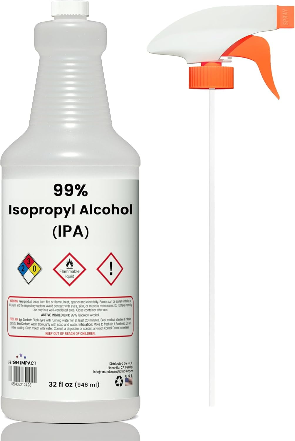 MOEHAIR HIGH Impact Isopropyl Alcohol 99% (IPA) with Spray - Made in ...