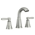 MOEN 84972SRN Halle 8 in. Widespread 2-Handle High-Arc Bathroom Faucet in Spot Resist Brushed ...