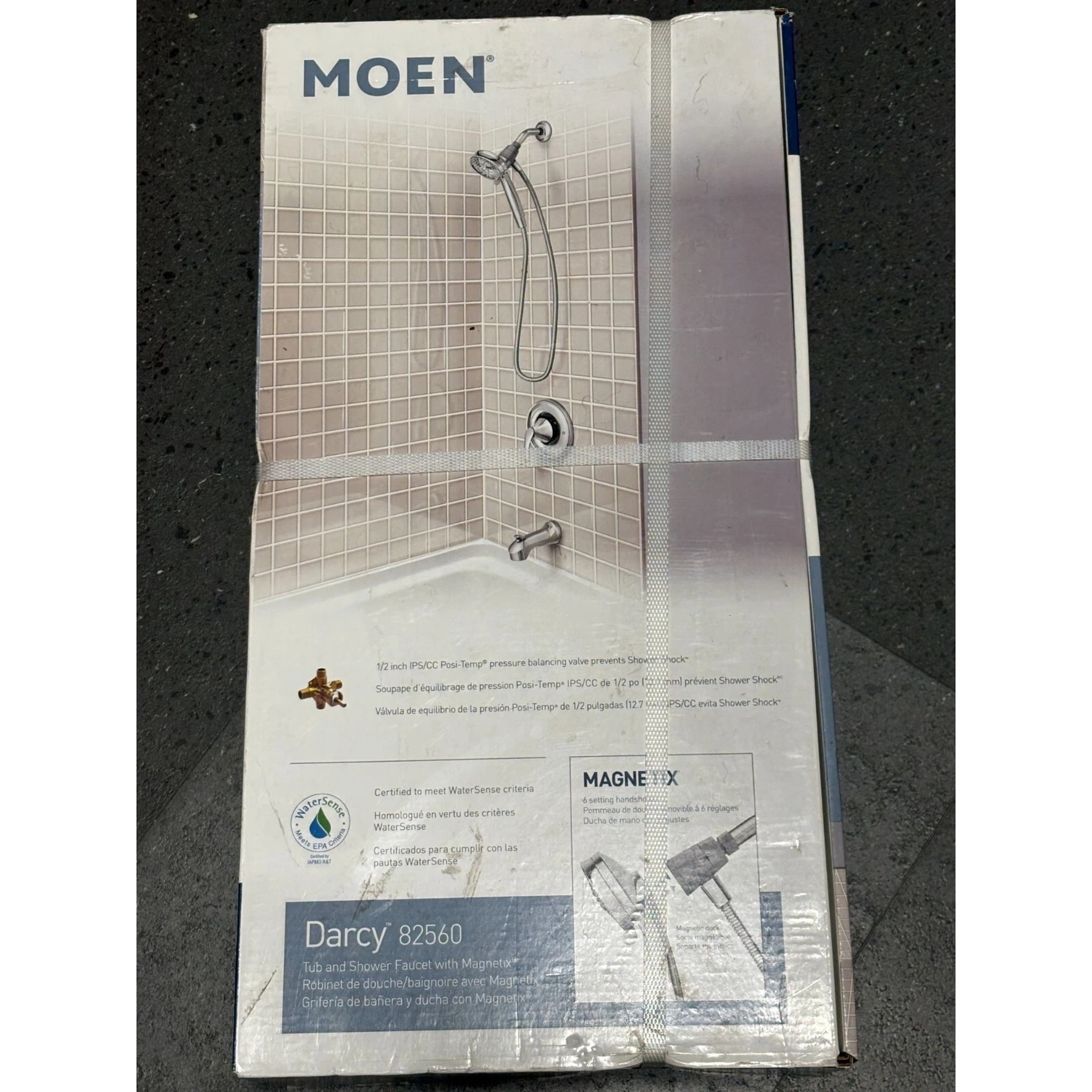 MOEN Darcy w/Magnetix 1-Handle 6-Spray Tub&hower Faucet in Chrome w ...