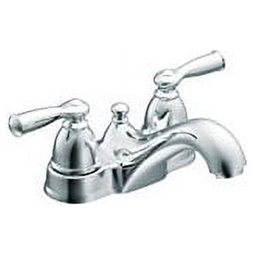 Moen Banbury Chrome Finish 2 Handle Lavatory Faucet, 4" Center Set, Low ...