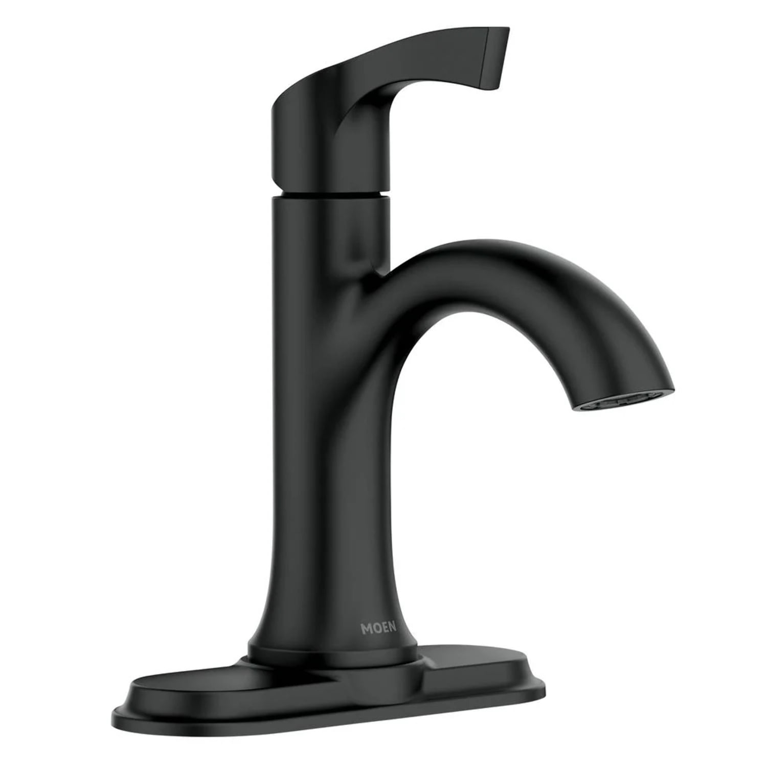 MOEN 84466BL Korek Single Hole Single-Handle Bathroom Faucet with Drain ...