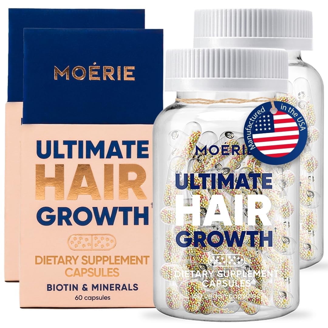 MOERIE Hair Growth Supplement for Women & Men - Hair Skin and Nails ...
