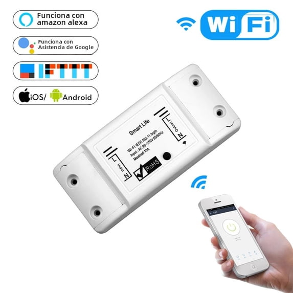 MOES DIY Bluetooth Wi-Fi Smart Switch with Timer, Wireless Remote ...