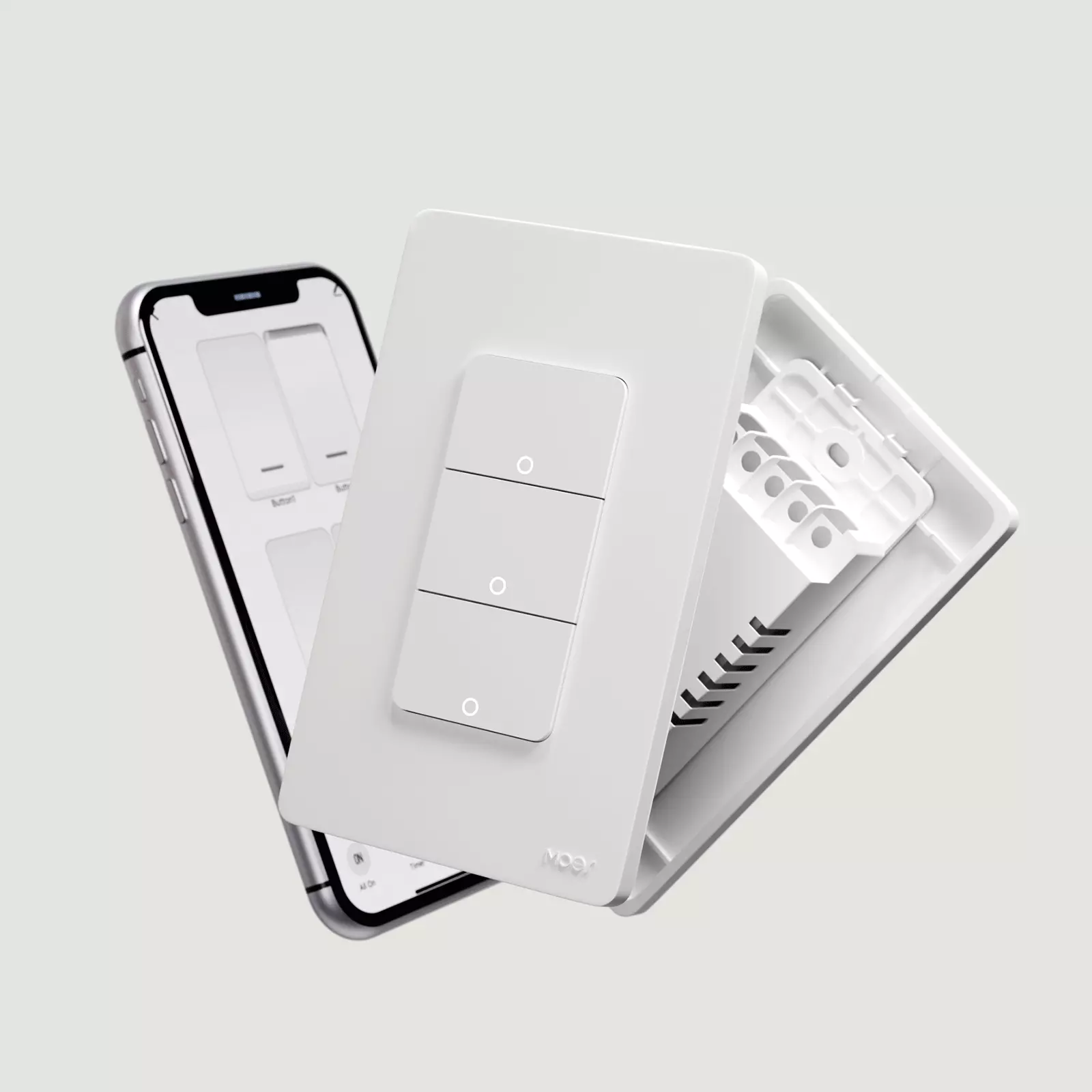 MOES WiFi 3 Gang Smart Light Switch Alexa Google APP Remote Control ...