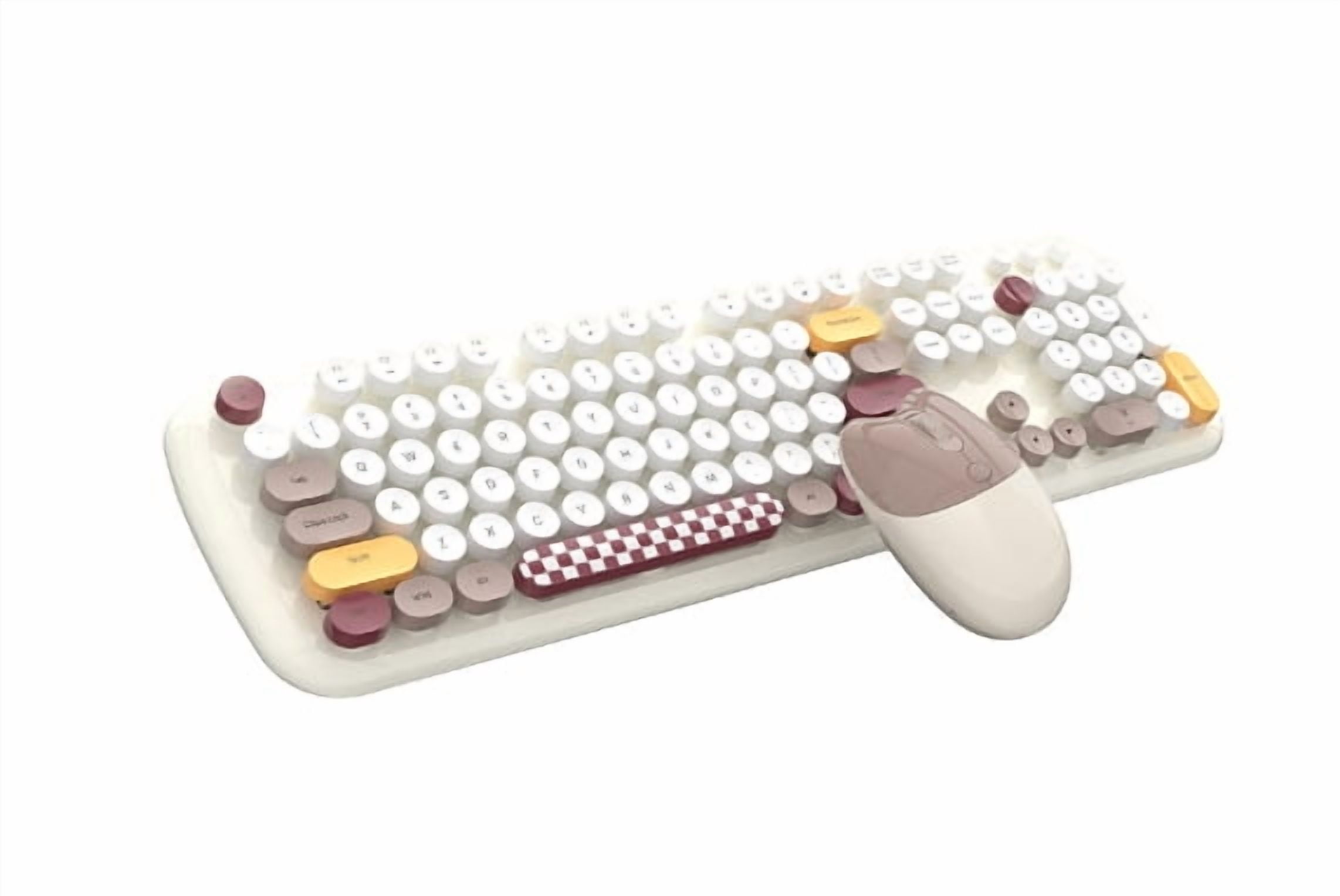 MOFII Wireless Keyboard and Mouse Combo, 2.4G Full-Size Retro ...