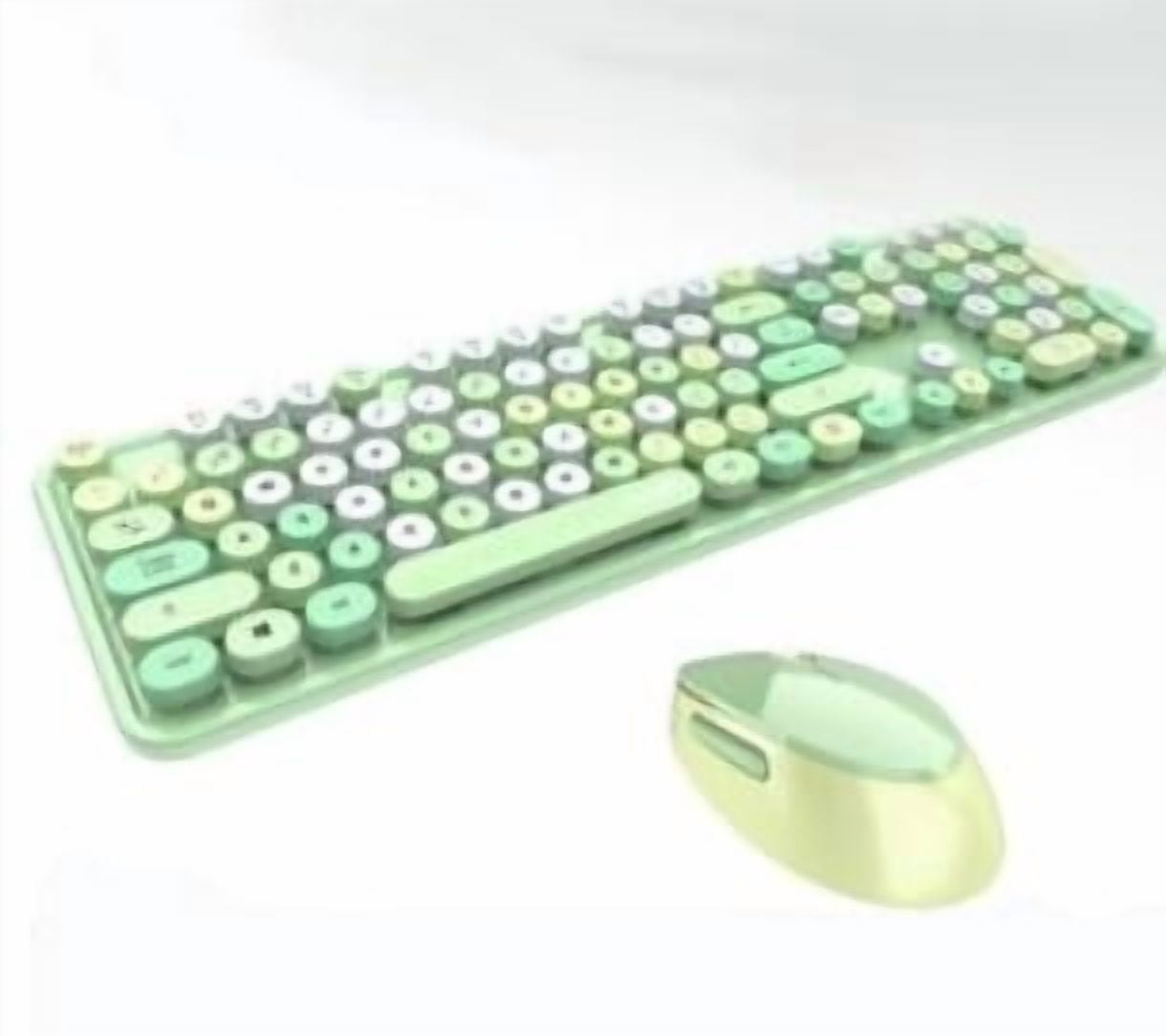 MOFII Wireless Keyboard and Mouse Combo, 2.4G Full-Size Retro ...