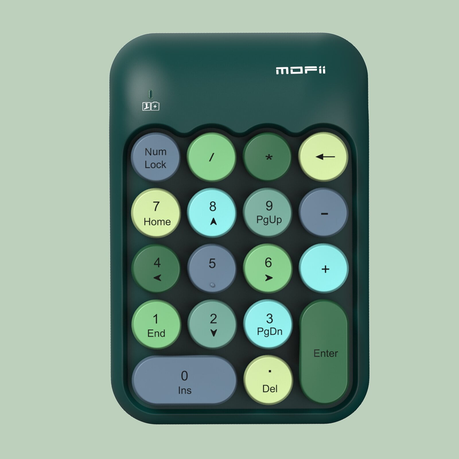 MOFII Wireless Numeric Keypad,Colorful Retro Mini Portable Numeric ...