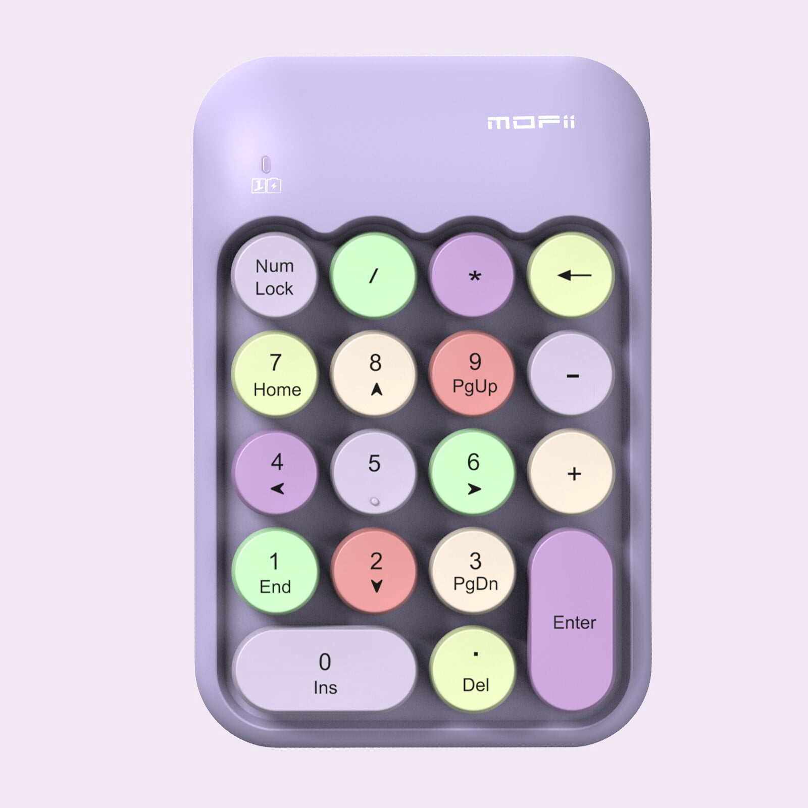MOFII Wireless Numeric Keypad,Colorful Retro Mini Portable Numeric ...