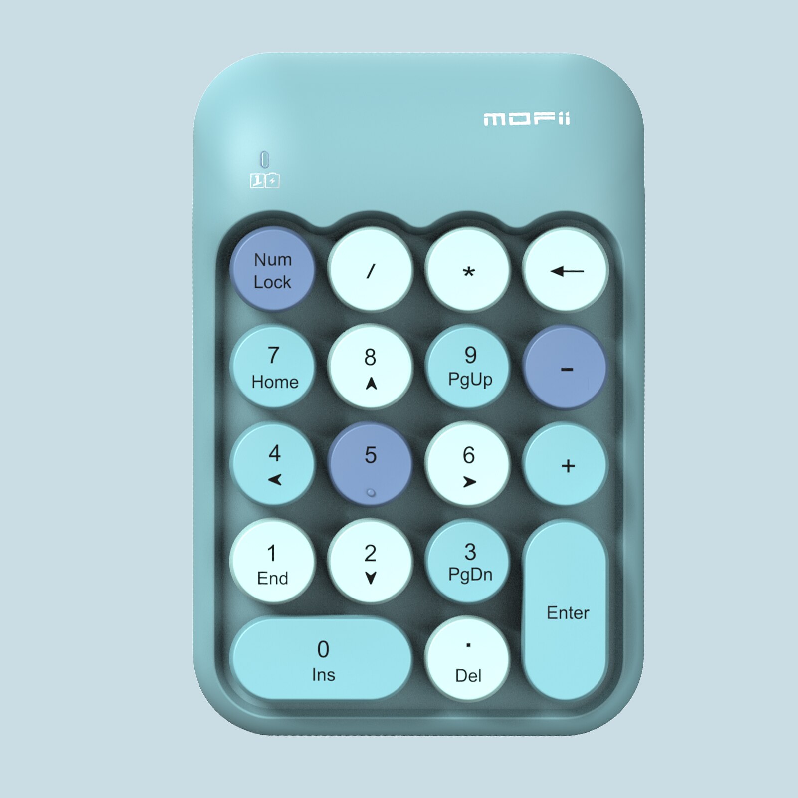 MOFII Wireless Numeric Keypad,Colorful Retro Mini Portable Numeric ...