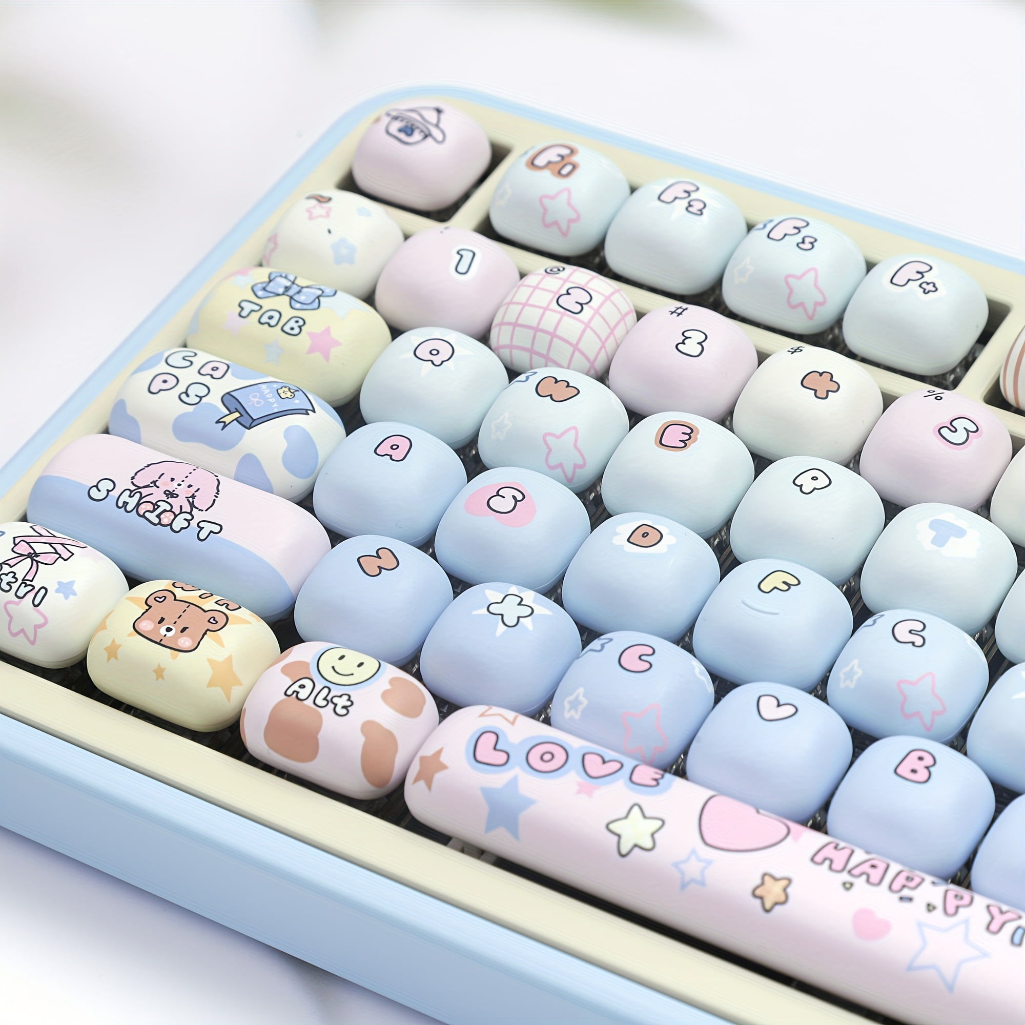 MOG Profile Round Keycaps PBT Dye Sub Keycap for MX Switch Mechanical ...