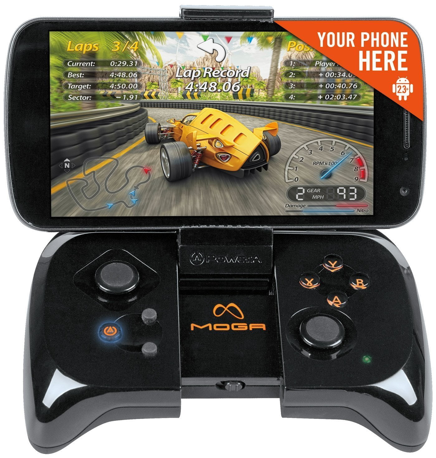 MOGA Wireless Bluetooth Gaming Game Cell Phone Controller for ...