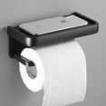Mogfct Aluminium Toilet Paper Holder With Phone Shelf Self Adhesive