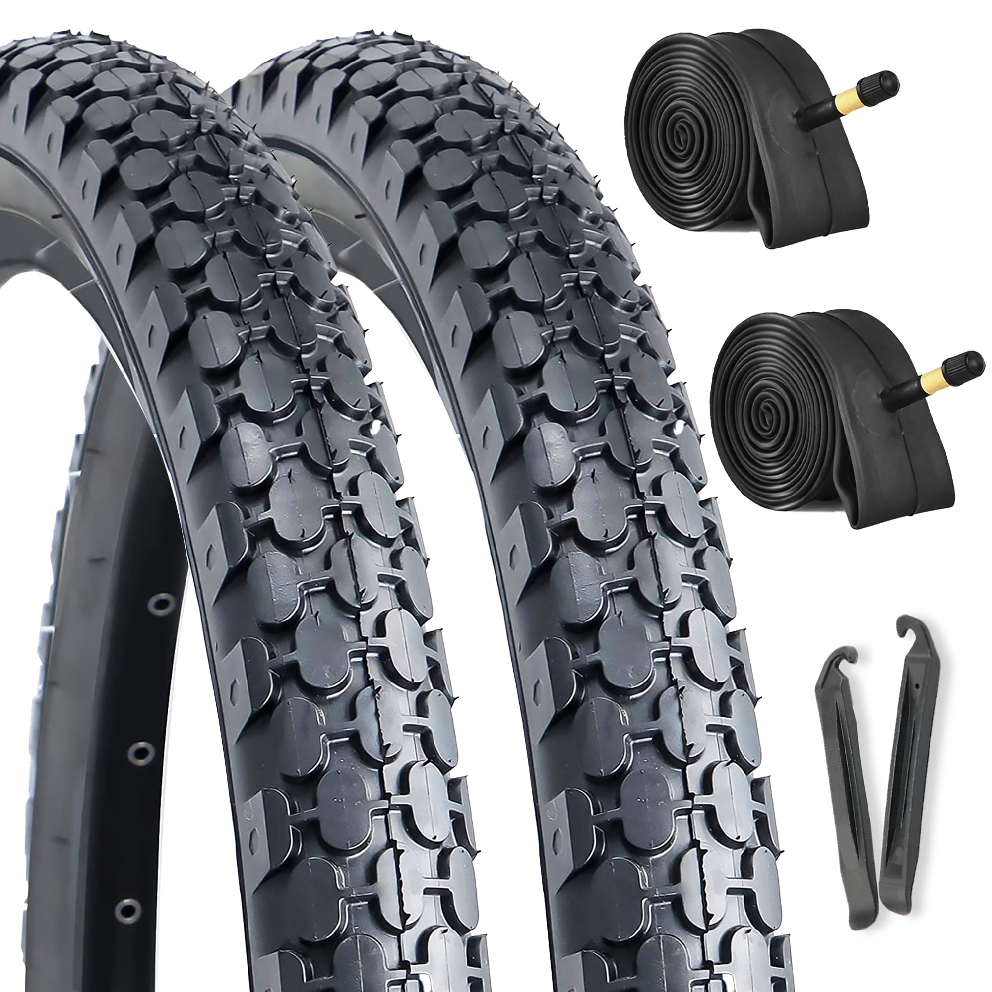 Free Shipping! MOHEGIA 2 Pack Bike Tires Set,24x2.125 Black Inch Folding Replacement Tire Plus ...