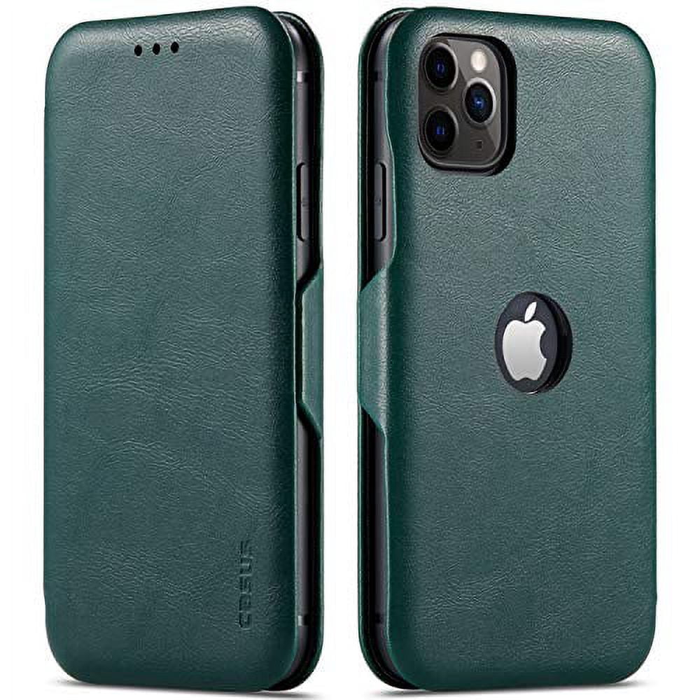 MOHEYO Slim Flip Cover Wallet Logo View Card Holder Case for iPhone 12 ...