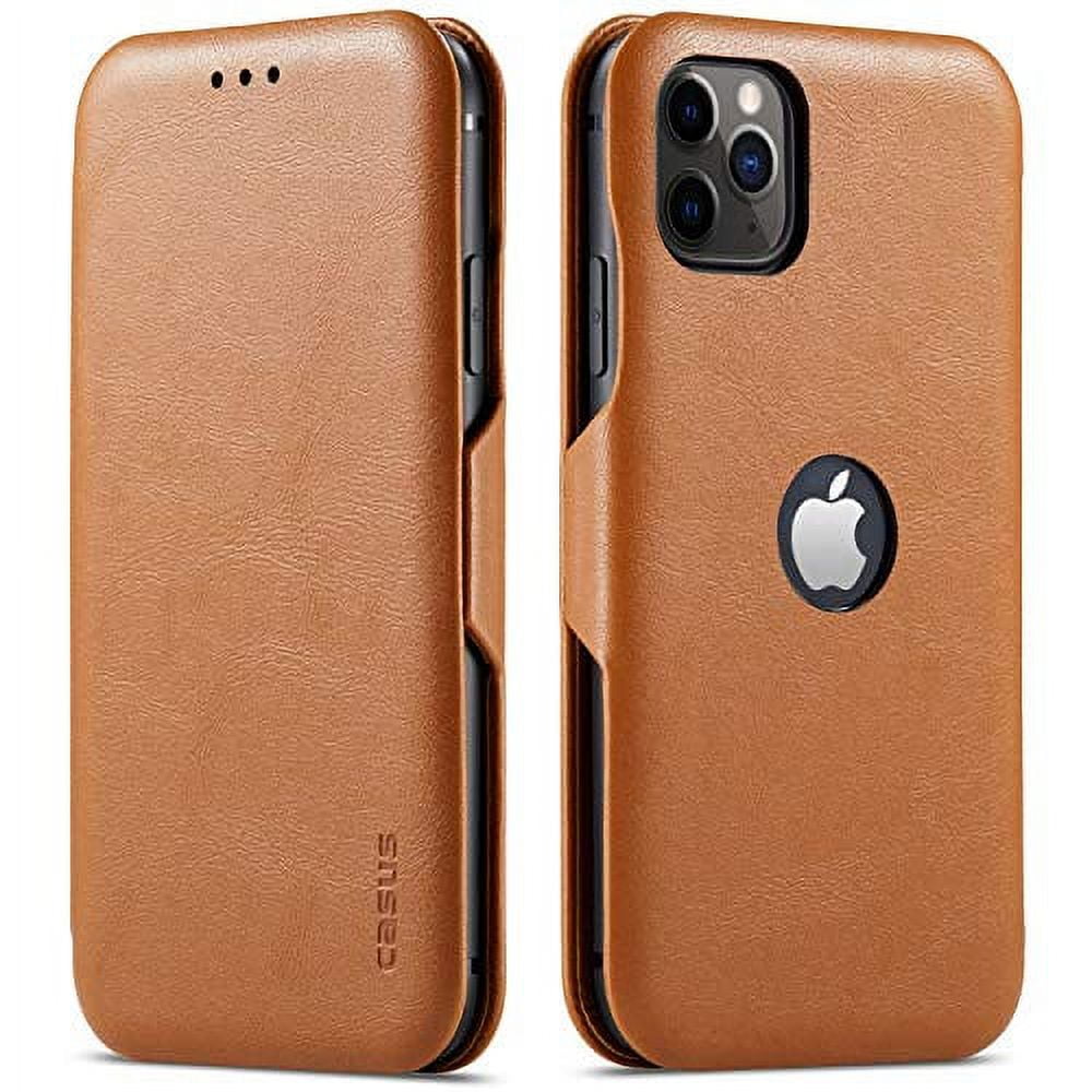 MOHEYO Slim Flip Cover Wallet Logo View Card Holder Case for iPhone 12 ...