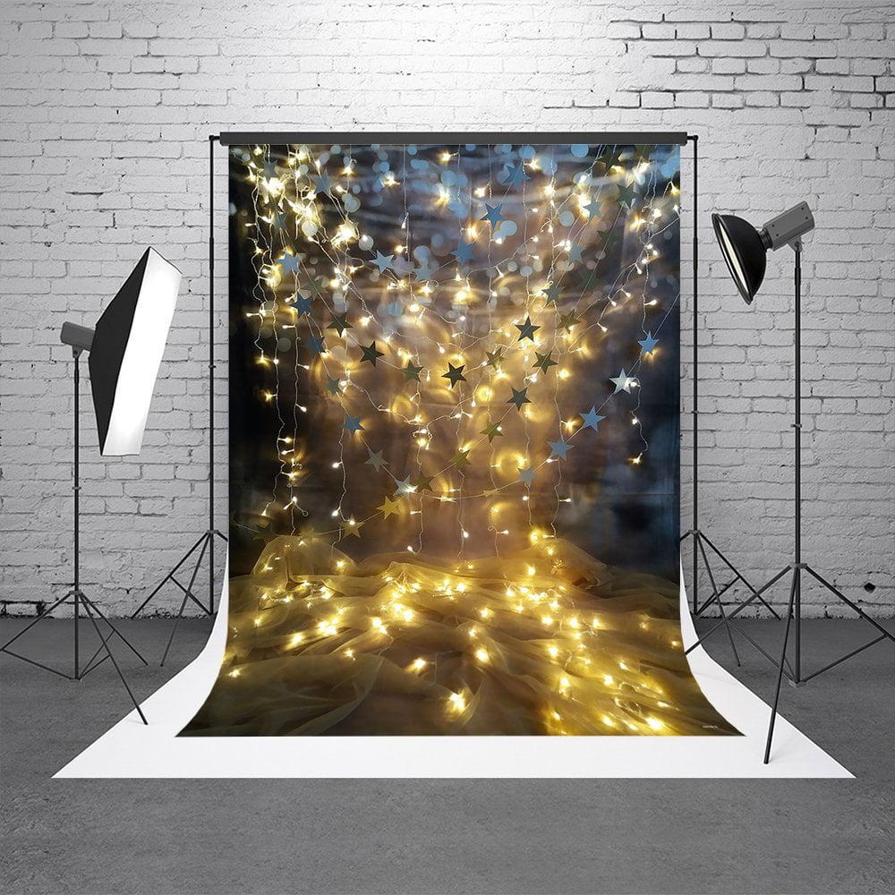MOHome 5X7ft Background Golden Star Backdrops Bright Spot of Light ...
