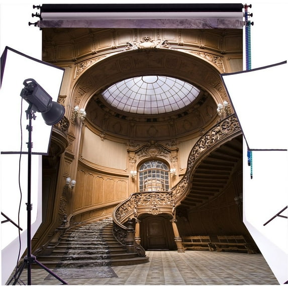 MOHome 5X7ft Spiral Stairs Indoor Photograghy Backdrop Photo Background ...