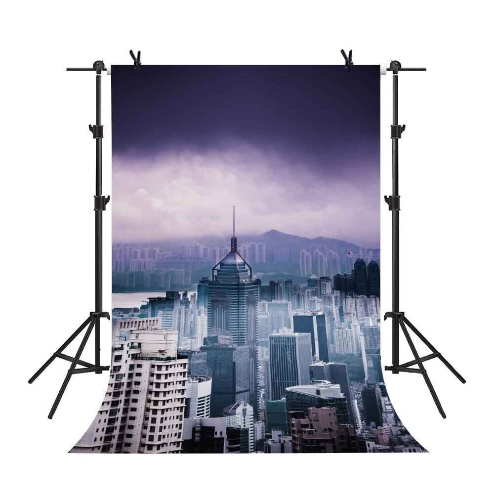 MOHome 5x7Ft Skyscraper Backdrop Modern City View Building Background ...