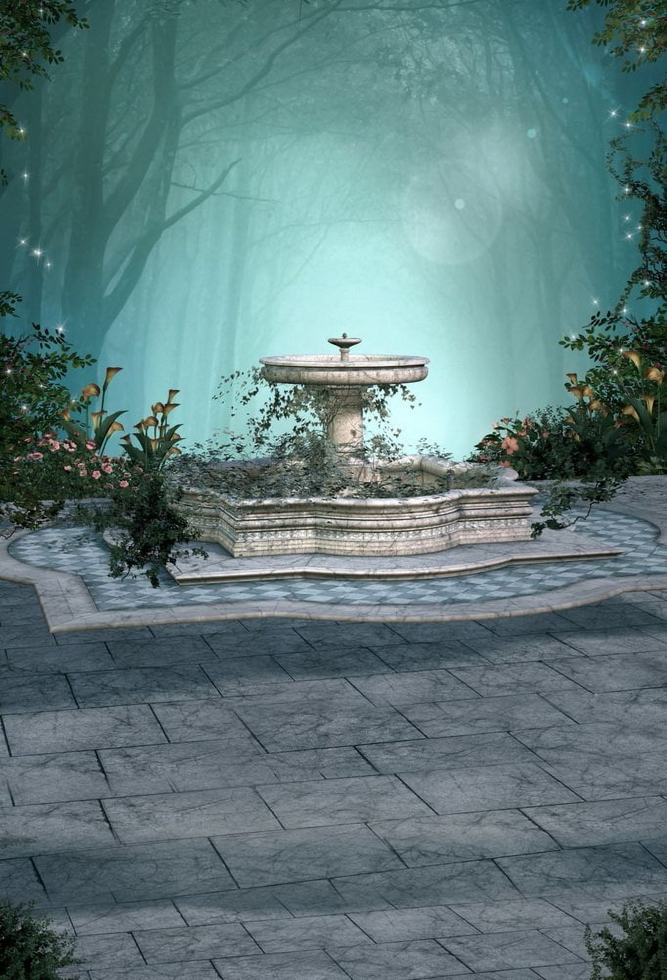 MOHome 5x7ft Abandoned Fountain Mysterious Forest Valentine's Day ...