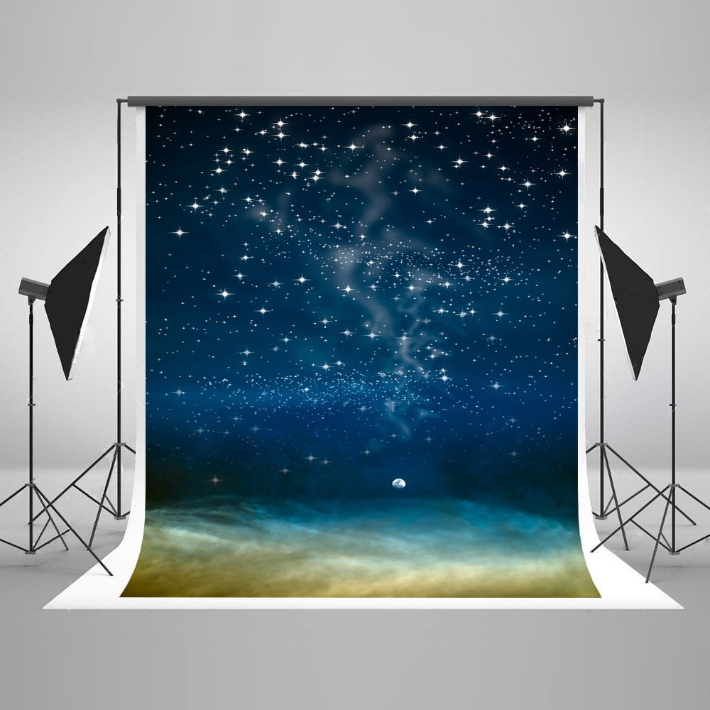 MOHome 5x7ft Aerospace Stars Earth Moon Photography Backdrop Photo ...