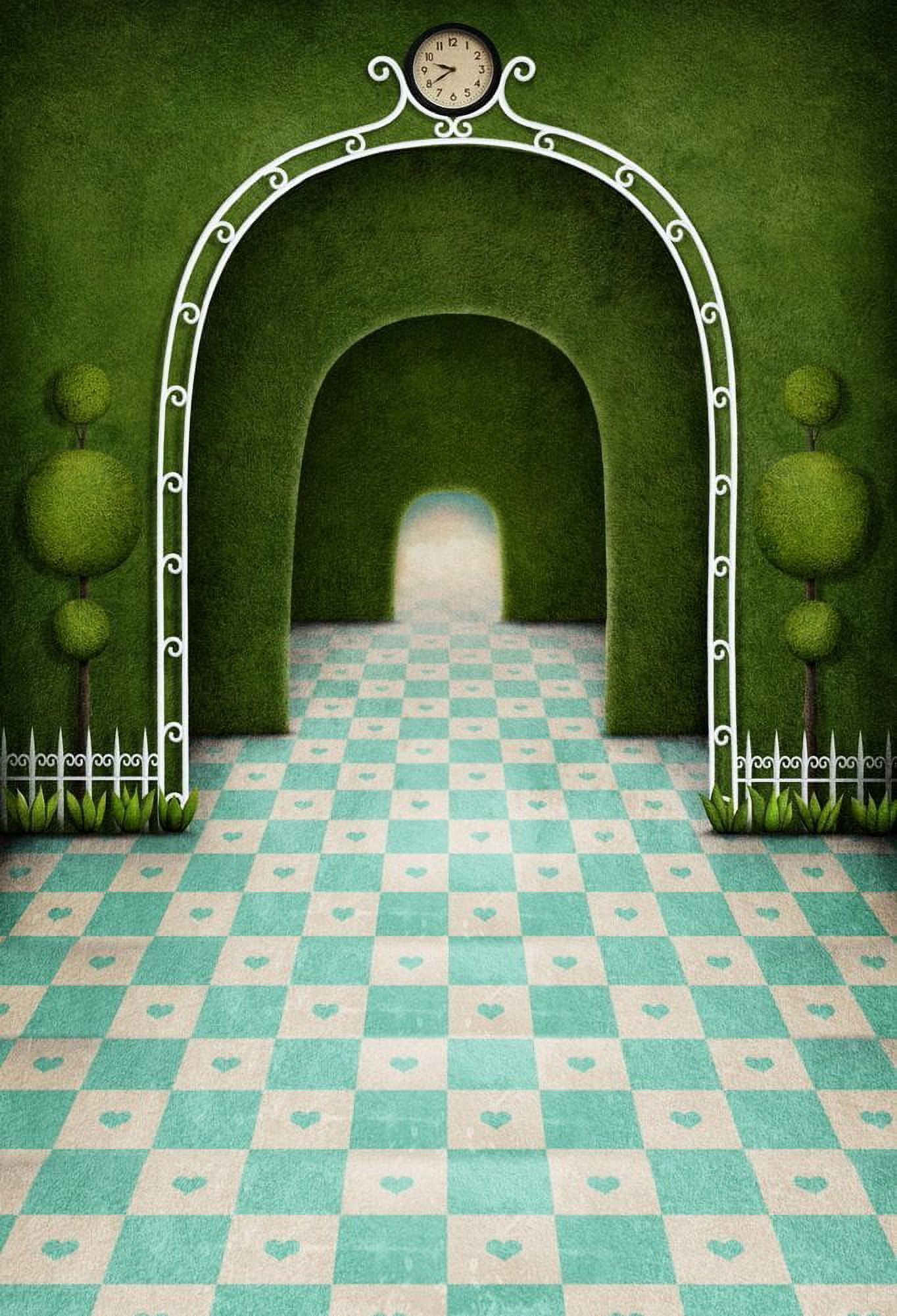 MOHome 5x7ft Arches Sky Blue White Ground Tiles Children Theme ...