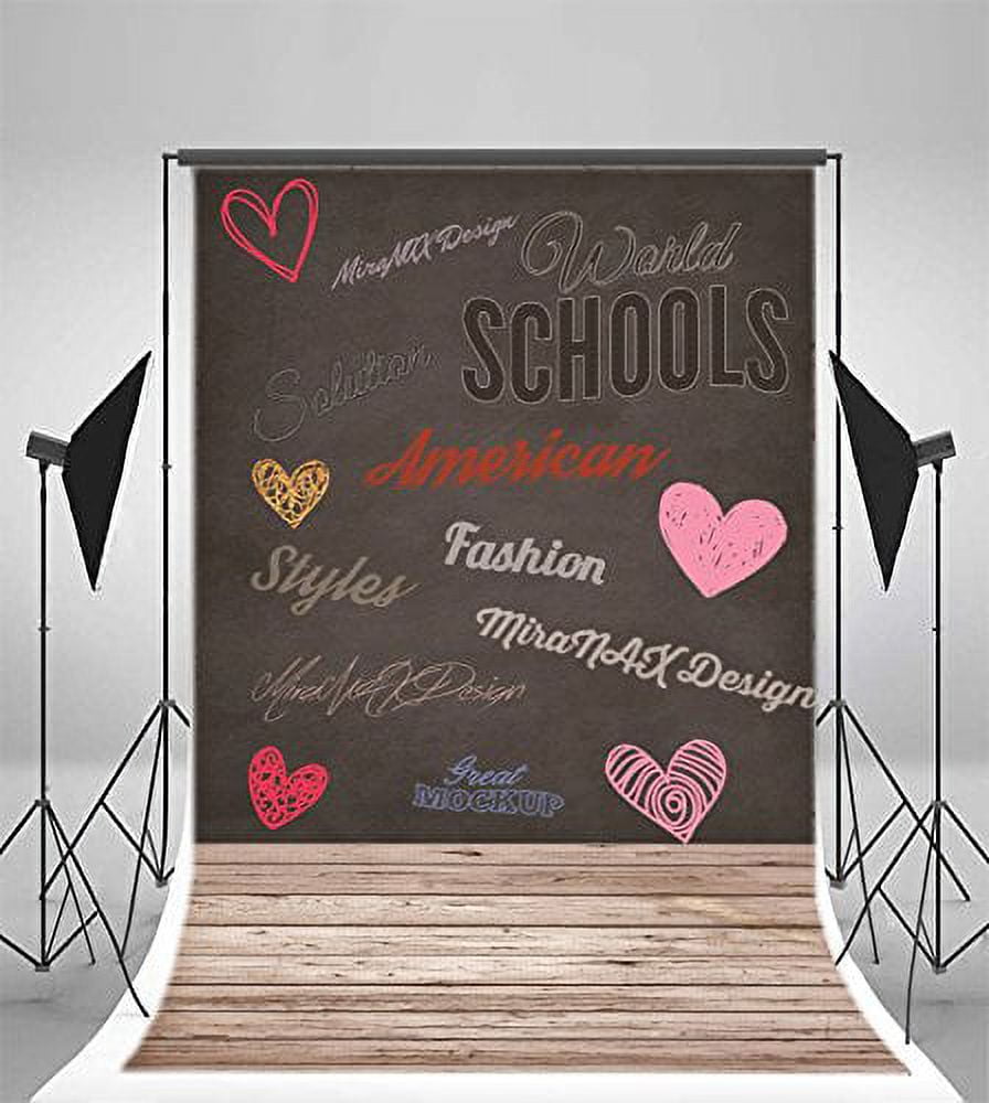 MOHome 5x7ft Back to School Backdrop Graffiti Hand Painted Hearts on ...