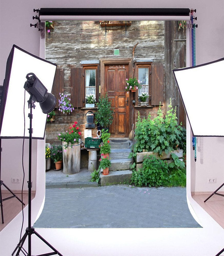 MOHome 5x7ft Backdrop Photography Background Green Plants Rural Old ...