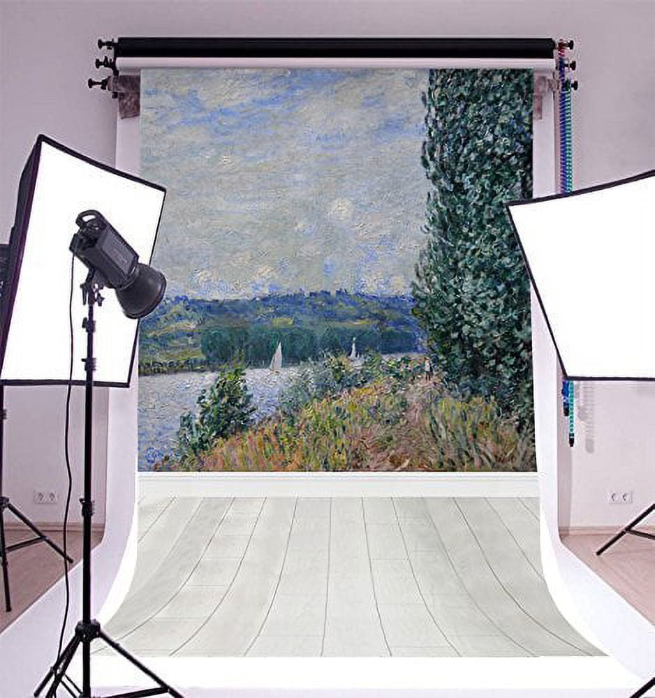 MOHome 5x7ft Backdrop Photography Background Wooden Stripe Floor Oil ...