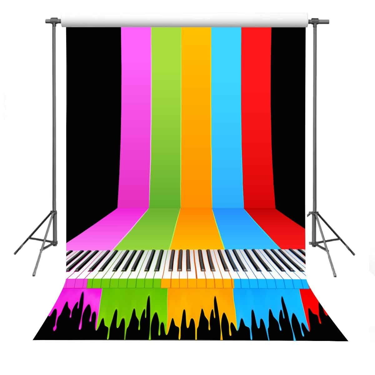 MOHome 5x7ft Background Colorful Piano Keyboard Photography Backdrop ...