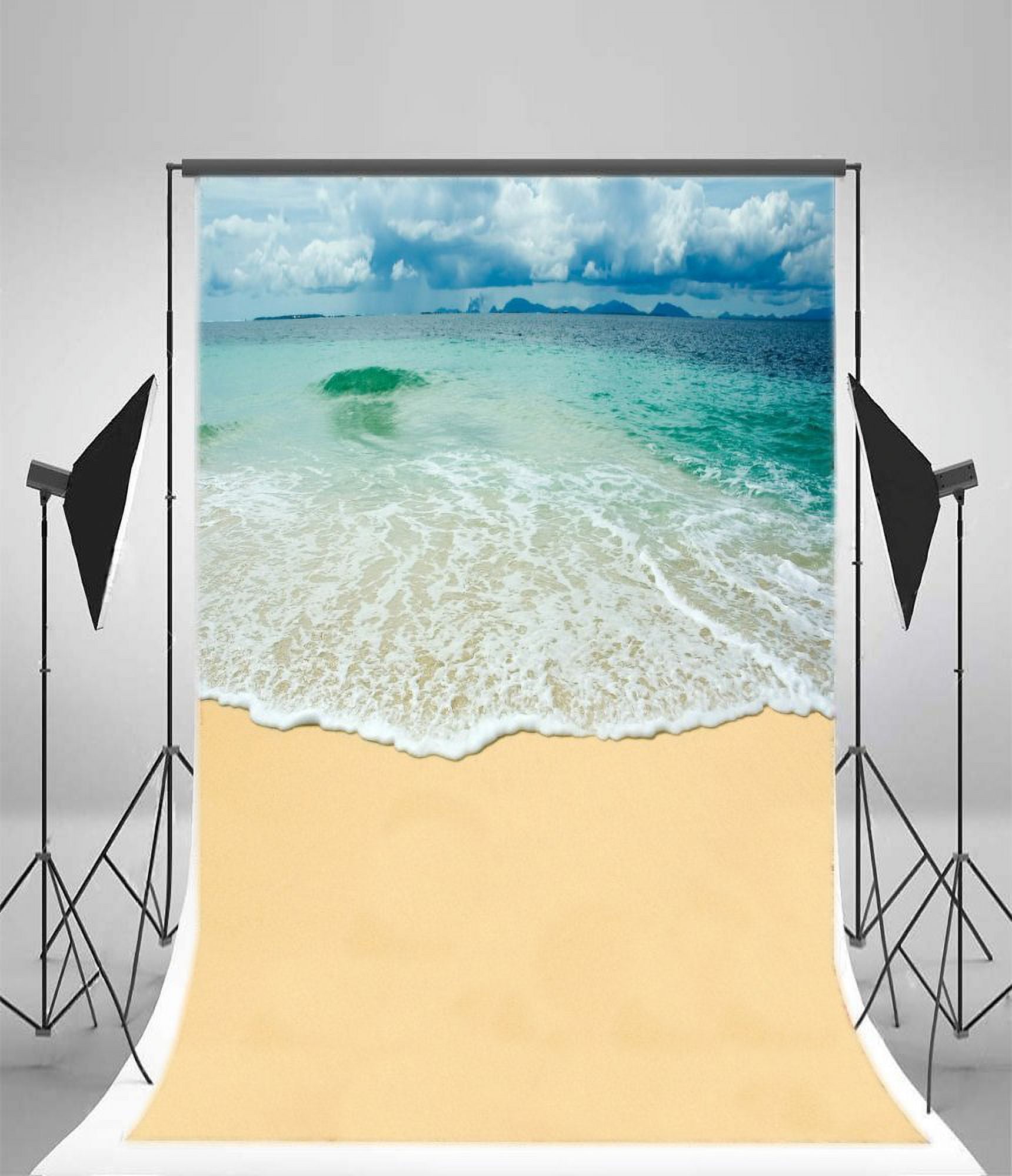 MOHome 5x7ft Beach Backdrops Photography Backdrop Seaside Blue Sky ...