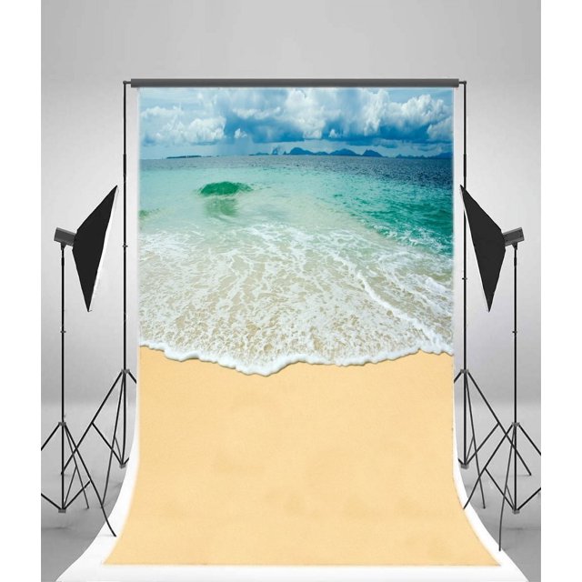 MOHome 5x7ft Beach Backdrops Photography Backdrop Seaside Blue Sky ...