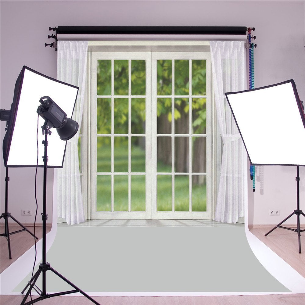 MOHome 5x7ft Bedroom Background for Photography Glass Window White ...