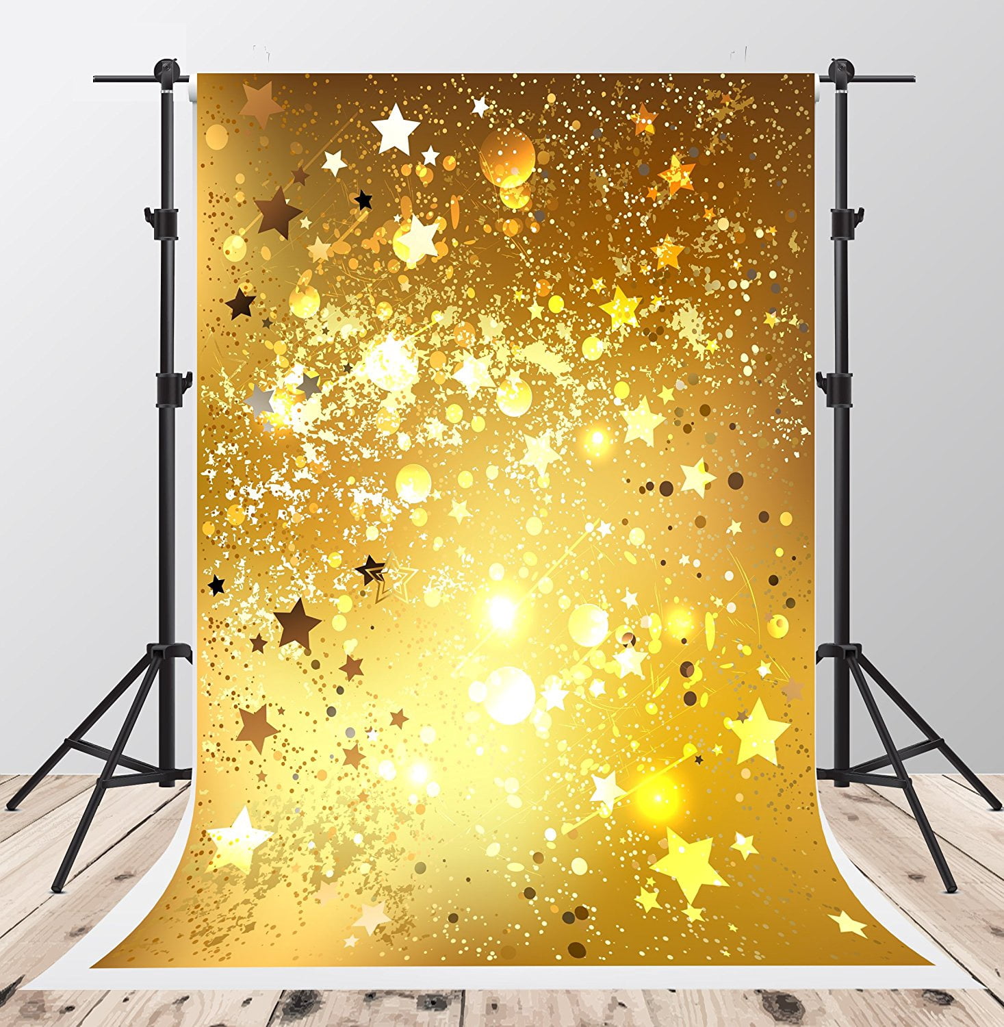 MOHome 5x7ft Birthday Photography Backdrops Shiny Gold Stars Background ...