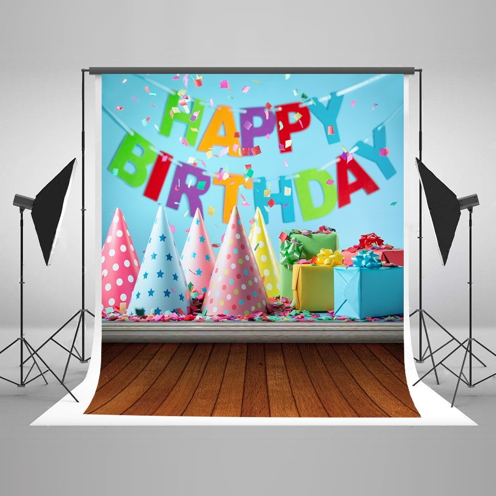 MOHome 5x7ft Birthday Photography Backdrops for Baby Blue Cake Smash ...