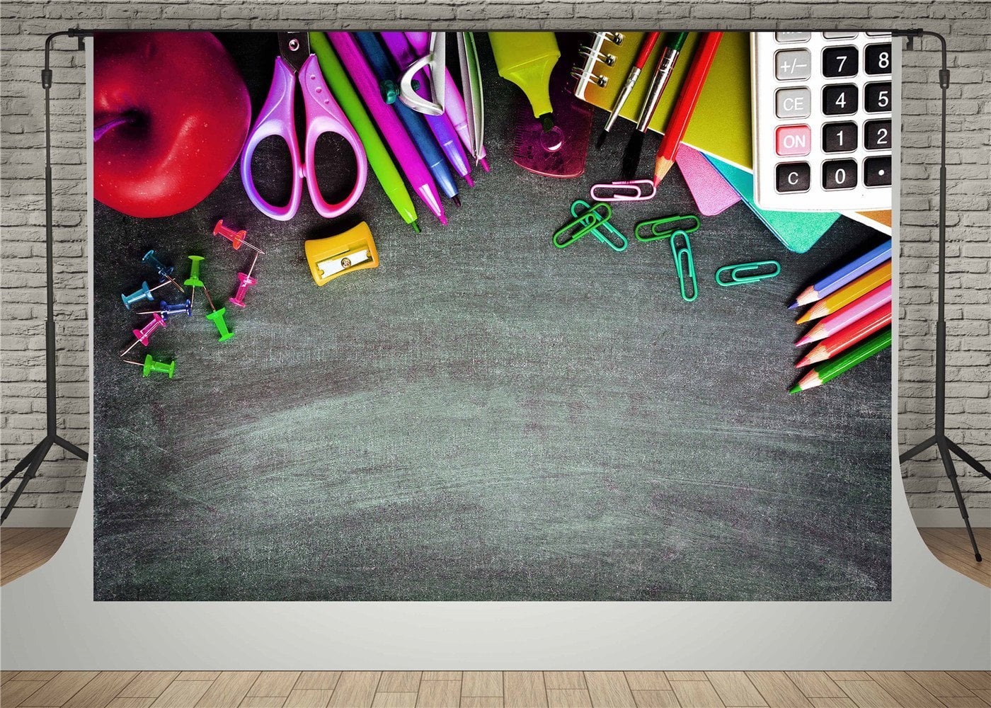 MOHome 5x7ft Blackboard Backgrounds for Photography Colorful Pen ...