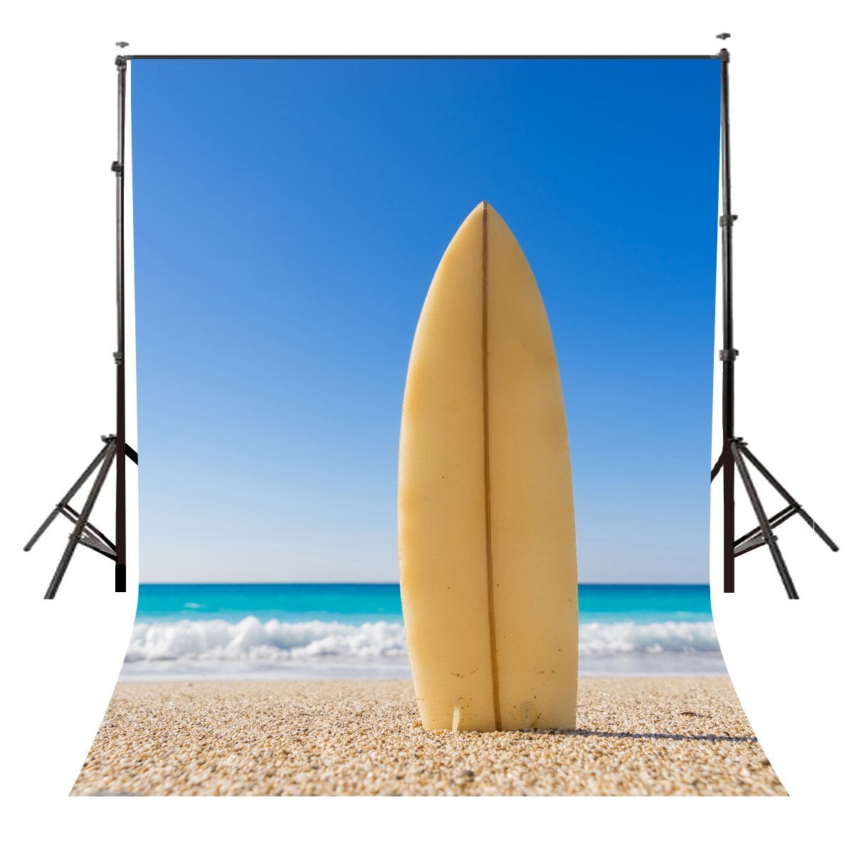 MOHome 5x7ft Blue Sky Surfboard Photography Background Seaside Beach ...