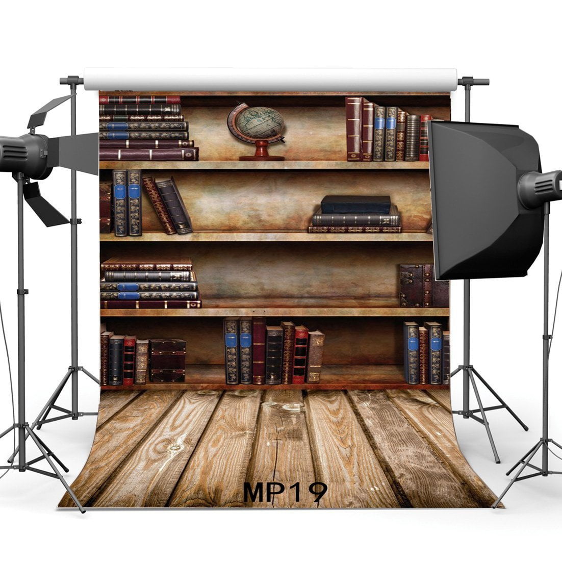 MOHome 5x7ft Bookshelf Backdrop Interior Bookcase Library Study Room ...