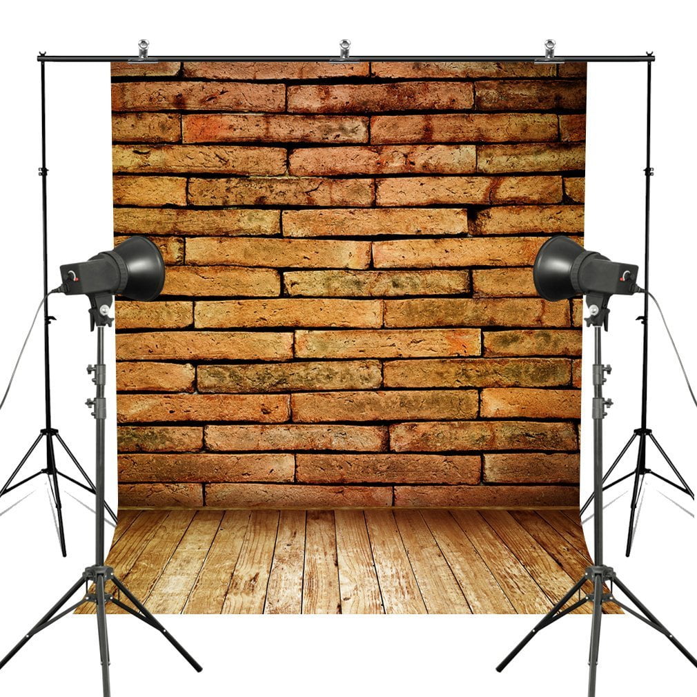 MOHome 5x7ft Brick Wall Wooden Floor Photography Backdrops Photo Studio ...
