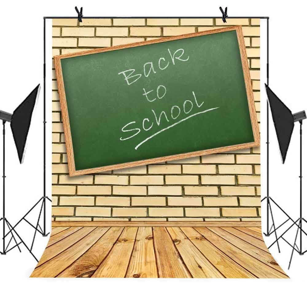 MOHome 5x7ft Campus Photography Backdrop Brick Wall Wooden Floor ...