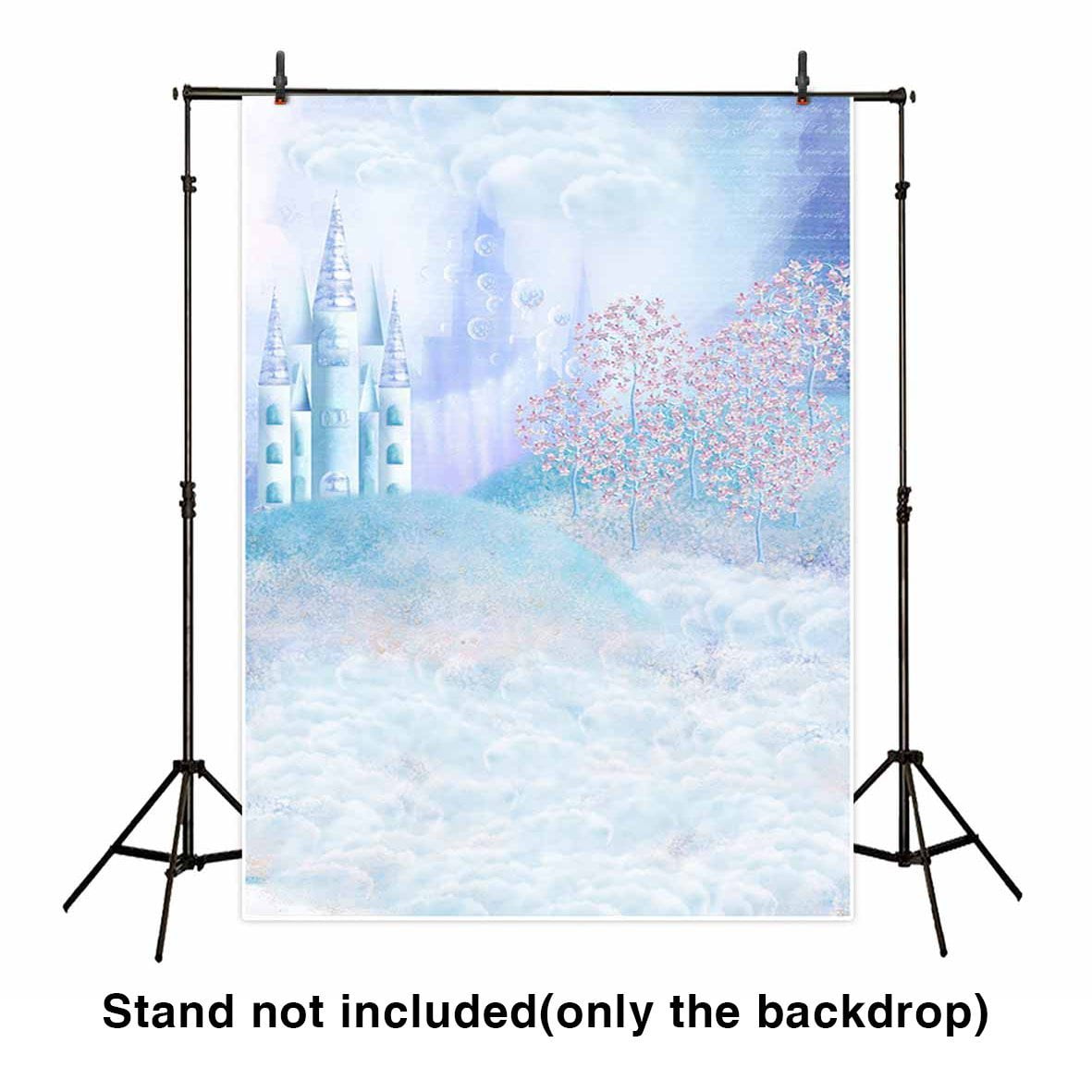 MOHome 5x7ft Cartoon Backdrop Fantasy Ice Castle Flower Trees ...