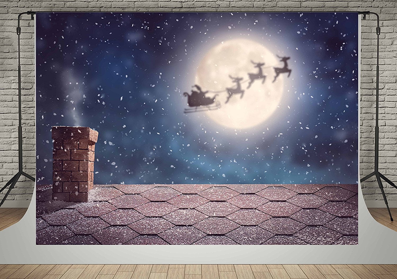 MOHome 5x7ft Christmas Backdrops for Photography Night Moon Backgrounds ...