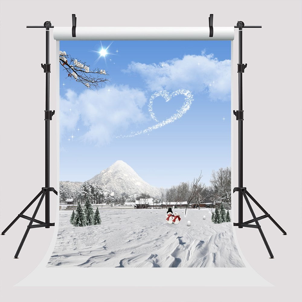 MOHome 5x7ft Christmas Photography Background Winter Snowman Photo ...