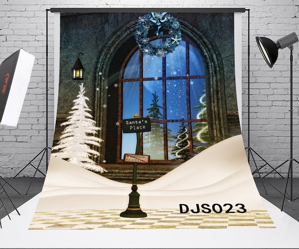 MOHome 5x7ft Christmas Windows Christmas Photography Backdrops Studio ...